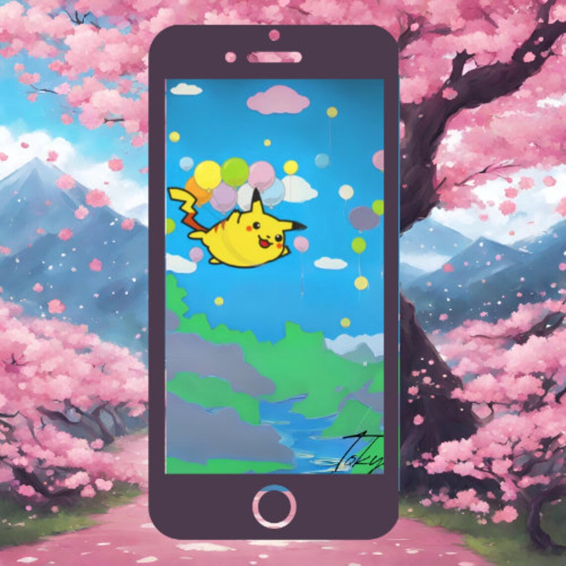 Flying Pikachu 110 Evolutions Expansion Art Wallpaper for - Etsy