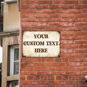 Custom Metal Sign, Vintage Custom Outdoor Sign Personalized Aluminum ...