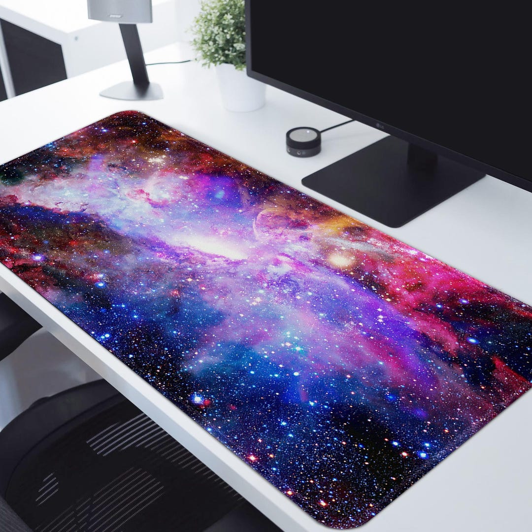 Galaxy Desk Mat Solar System Mouse Pad Keyboard Pad Starry Sky Mouse ...
