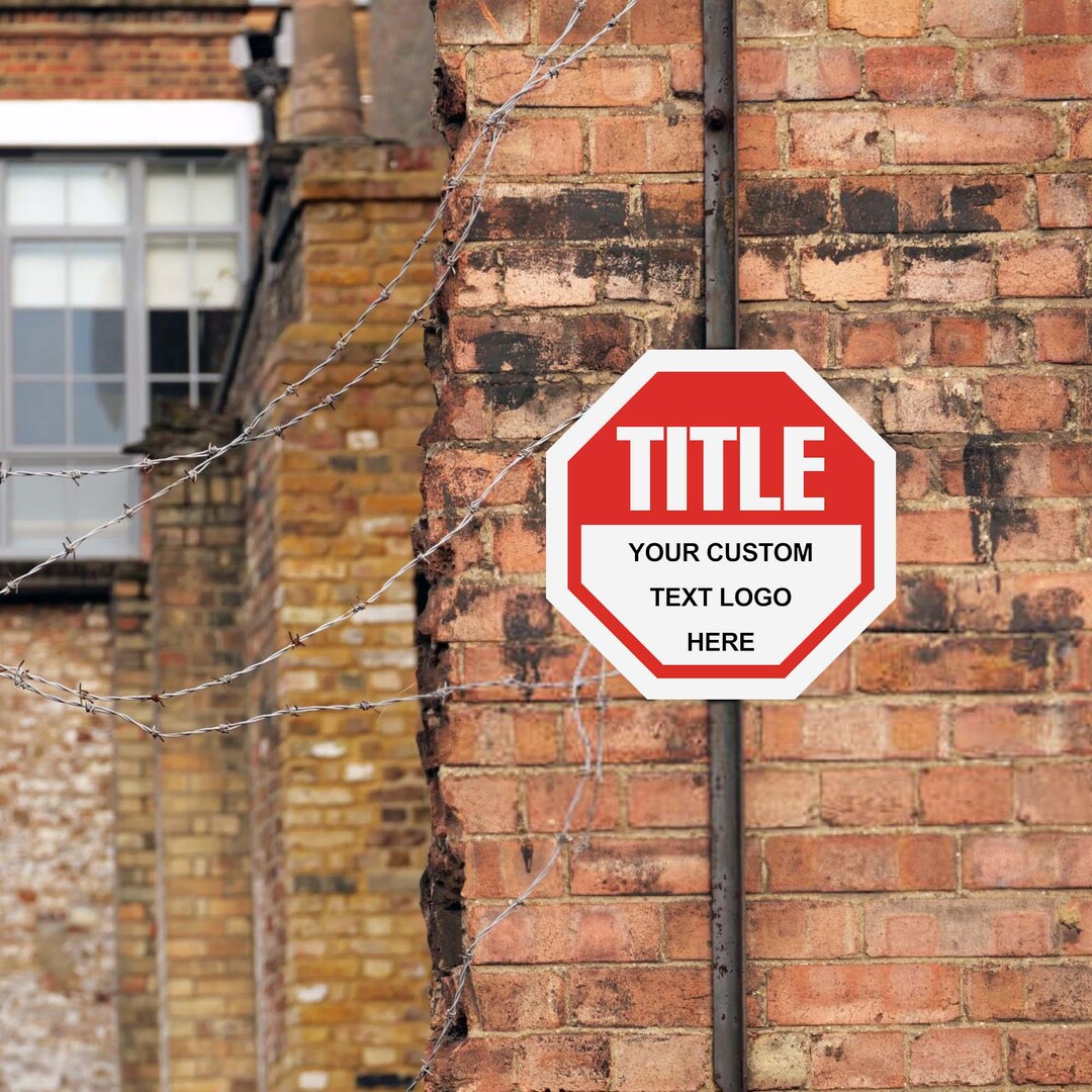 Custom Logo Metal Signs Octagonal Signs Aluminum Tin Signs With Text ...