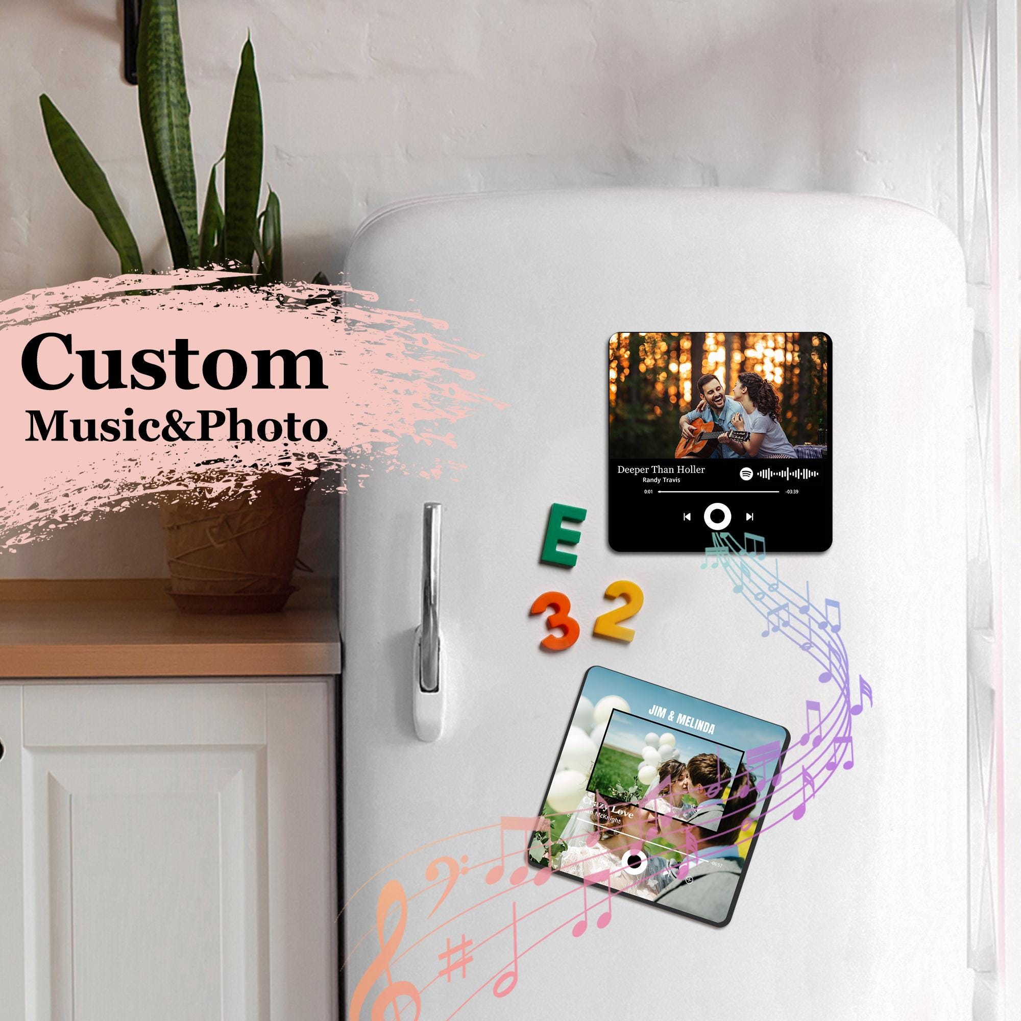 Customized Music Song Magnets Personalized Music Fridge Magnet ...