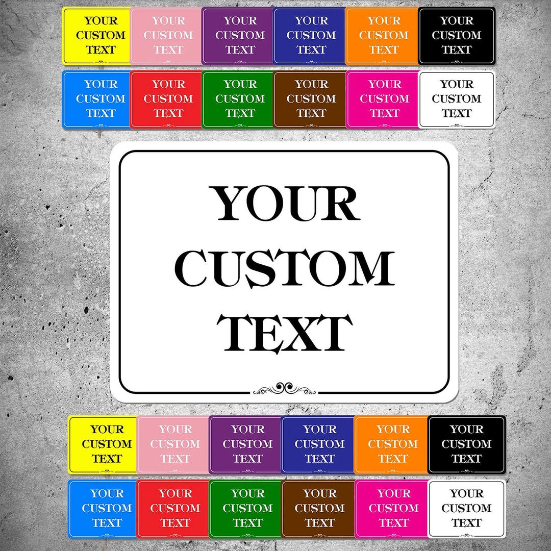 Custom Metal Sign Outdoor, Personalized Sign Weatherproof With Text ...