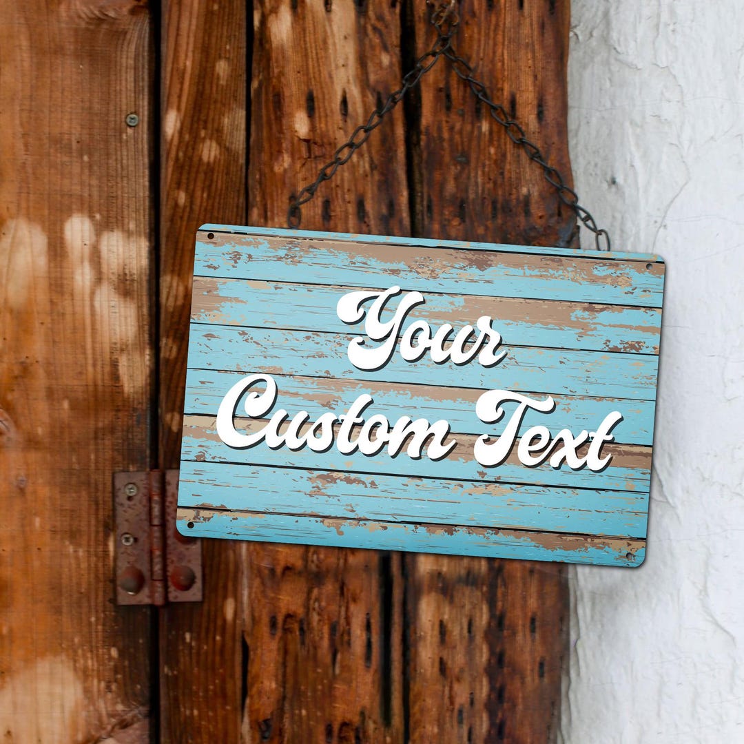 Custom Metal Sign, Vintage Personalized Outdoor Sign Custom Aluminum ...