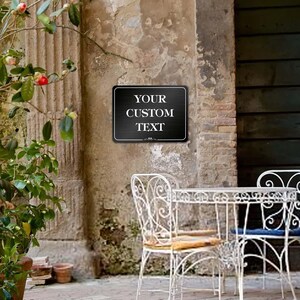 Custom Metal Sign Outdoor, Personalized Sign Weatherproof With Text ...