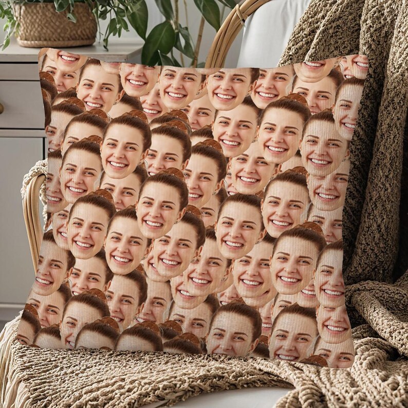 Gift Custom Face Pillow Double Sided Pillow Photo Throw Pillow Cover ...