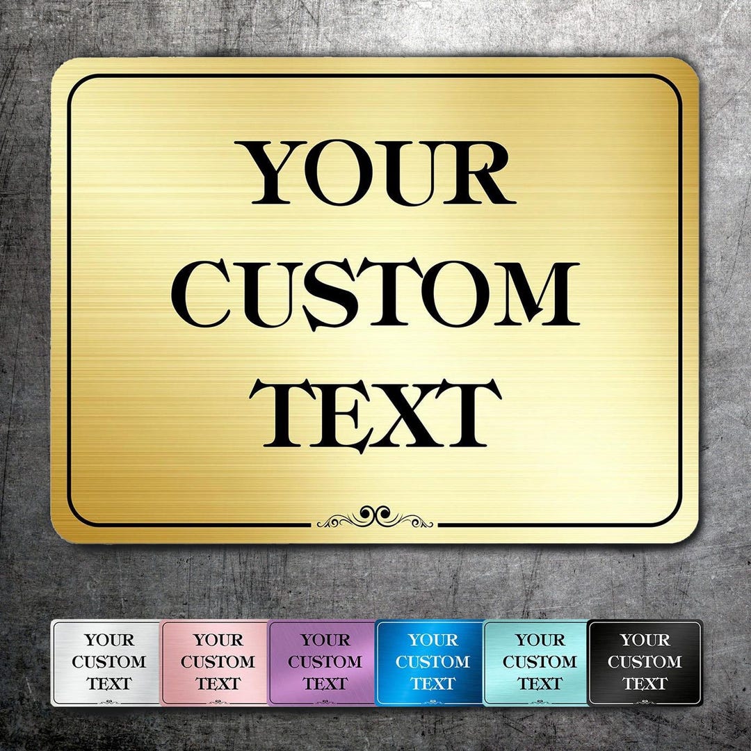 Custom Metal Sign Outdoor, Personalized Sign Weatherproof With Text ...