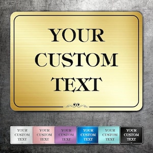 Custom Metal Sign Outdoor, Personalized Sign Weatherproof With Text ...