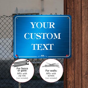 Custom Metal Sign Outdoor, Personalized Sign Weatherproof With Text ...