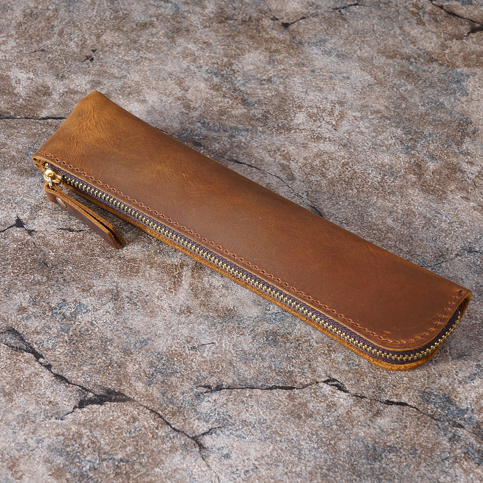 Custom Engraved Pen Case, Large Capacity Pen Case, Leather Pencil Bag ...