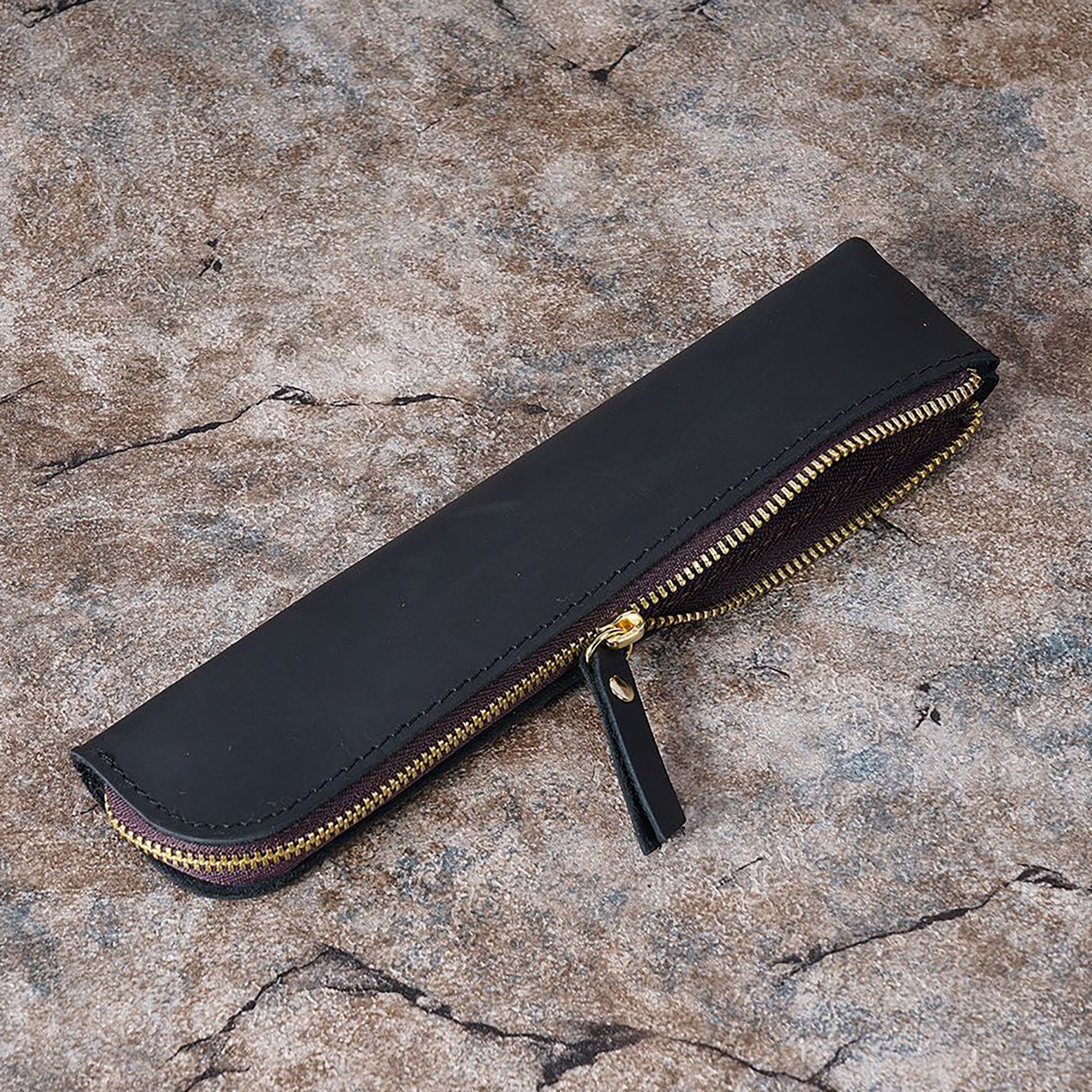 Custom Engraved Pen Case, Large Capacity Pen Case, Leather Pencil Bag ...