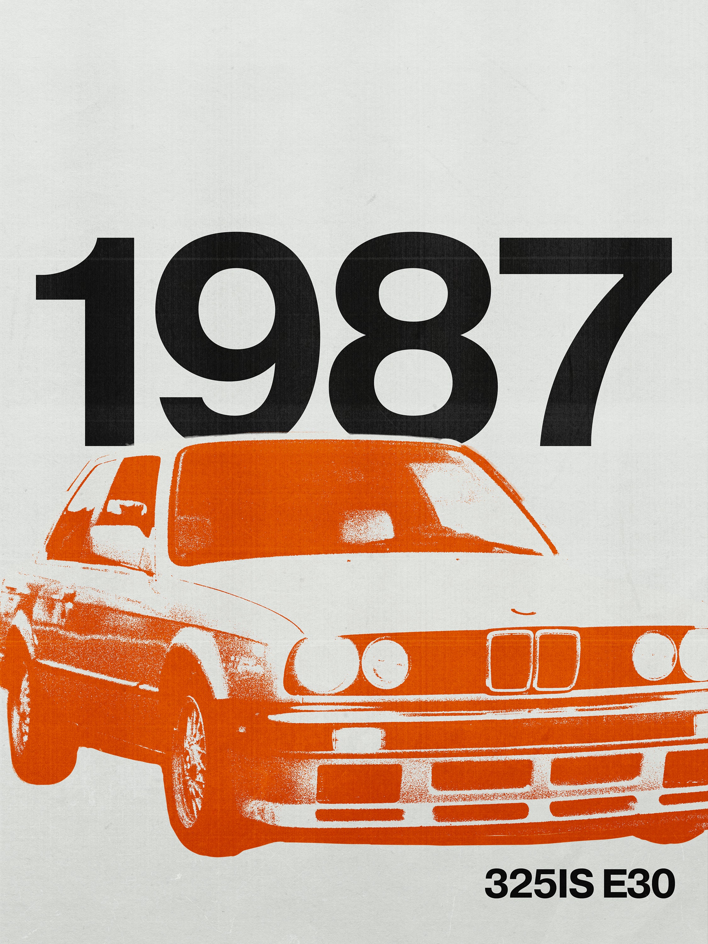 Modern Minimal Vintage BMW Poster - Classic Car Wall Art - DIGITAL ...