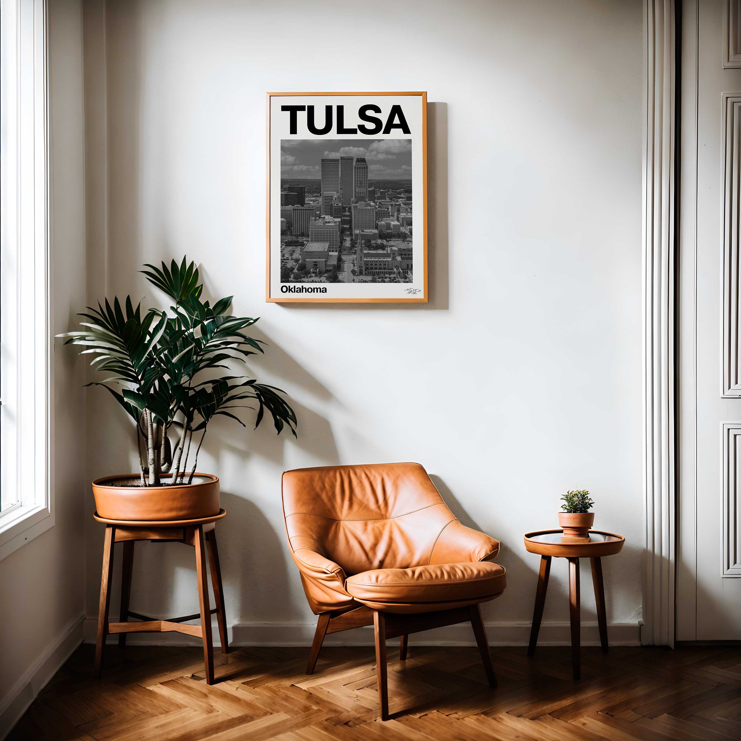 Modern Minimal Tulsa Poster Cityscape Wall Art - Etsy