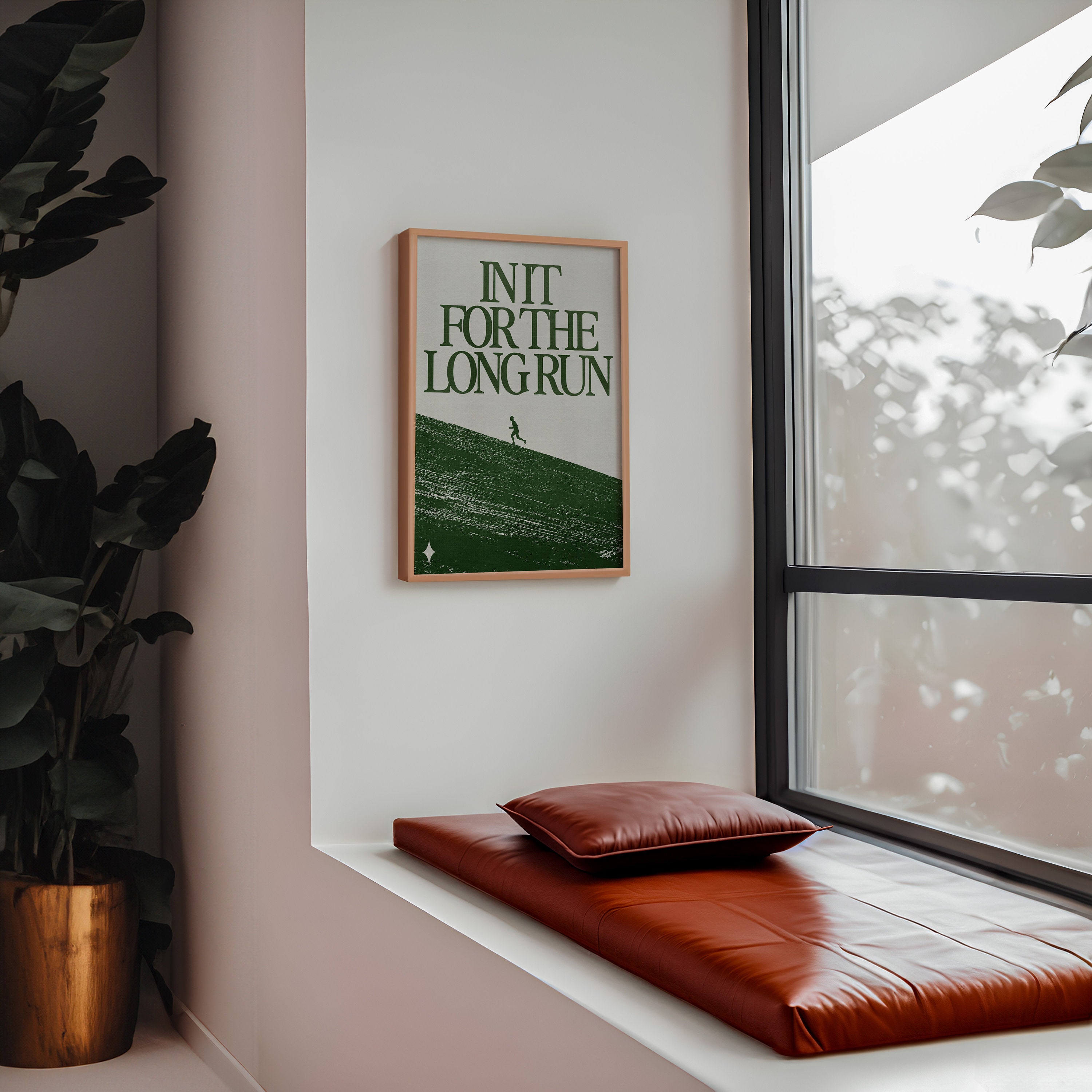 Modern Minimal "in It for the Long Run" Poster - Inspirational Wall Art ...