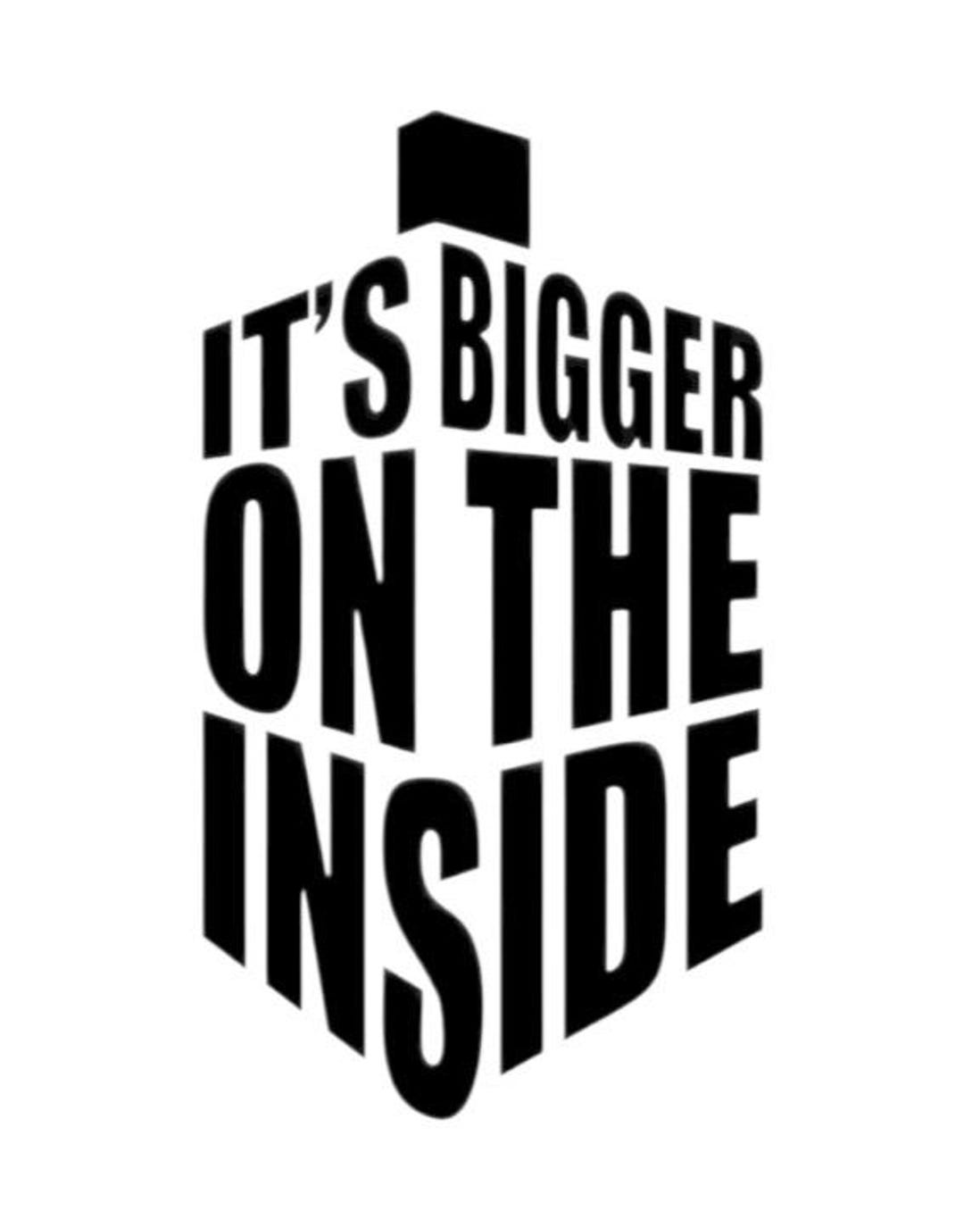 Doctor Who TARDIS Vinyl Decal – “it’s Bigger on the Inside” - Etsy