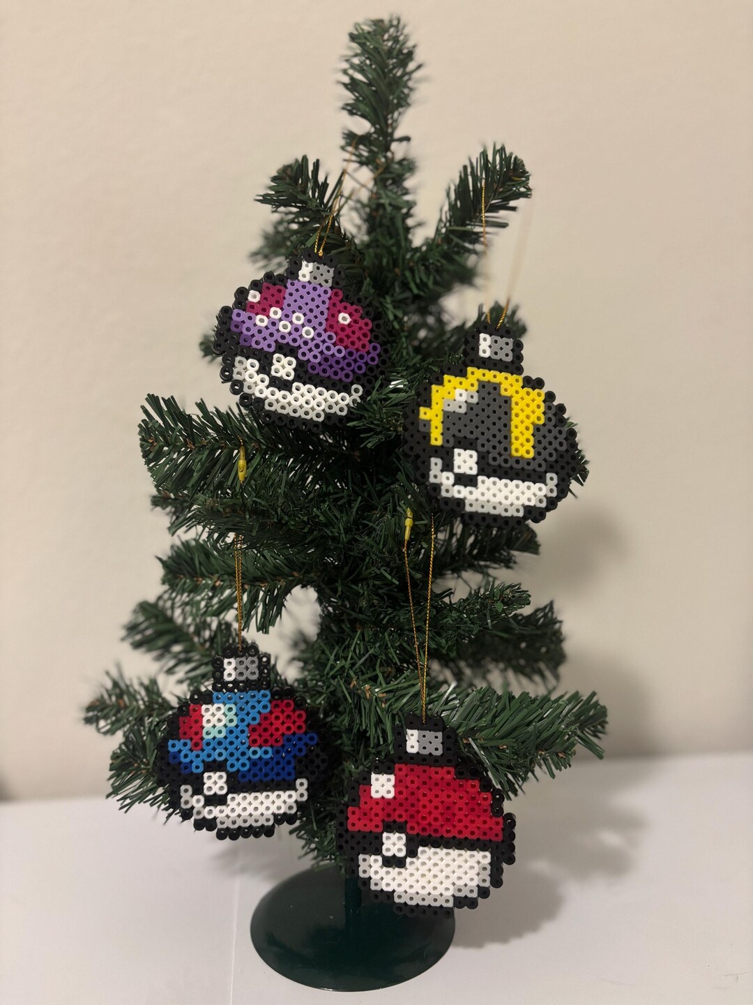 8-bit Style Pokemon Pokeball Ornaments - Etsy