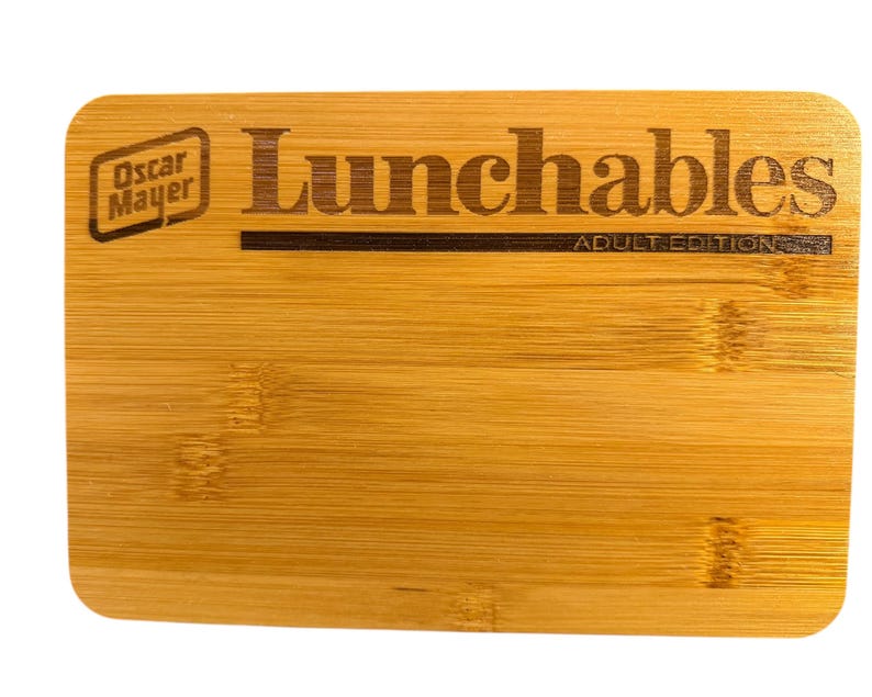 Oscar Mayer Lunchables — Adult Edition Bamboo Snack Board - Etsy