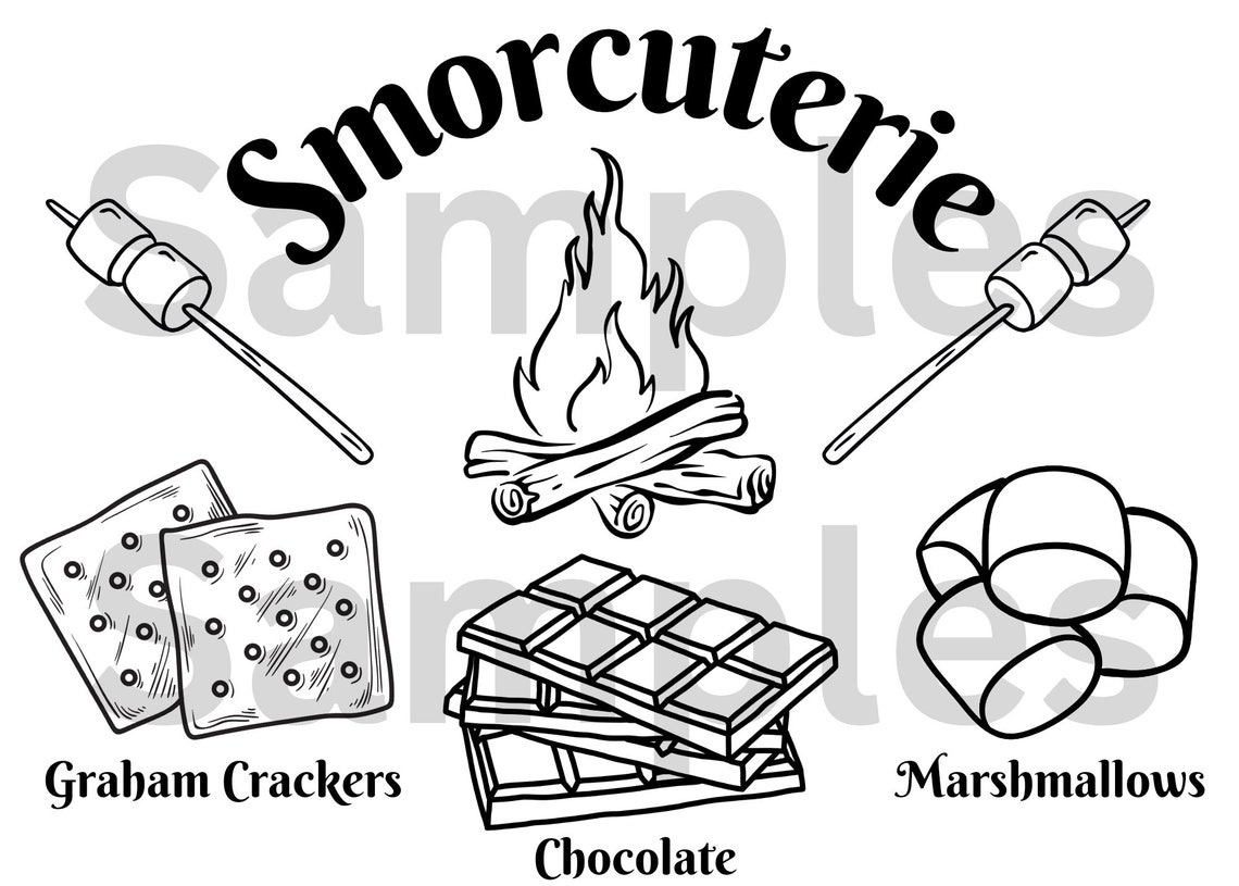 Smorcuterie SVG/PNG Download, Perfect for Laser Cuts, Smores ...