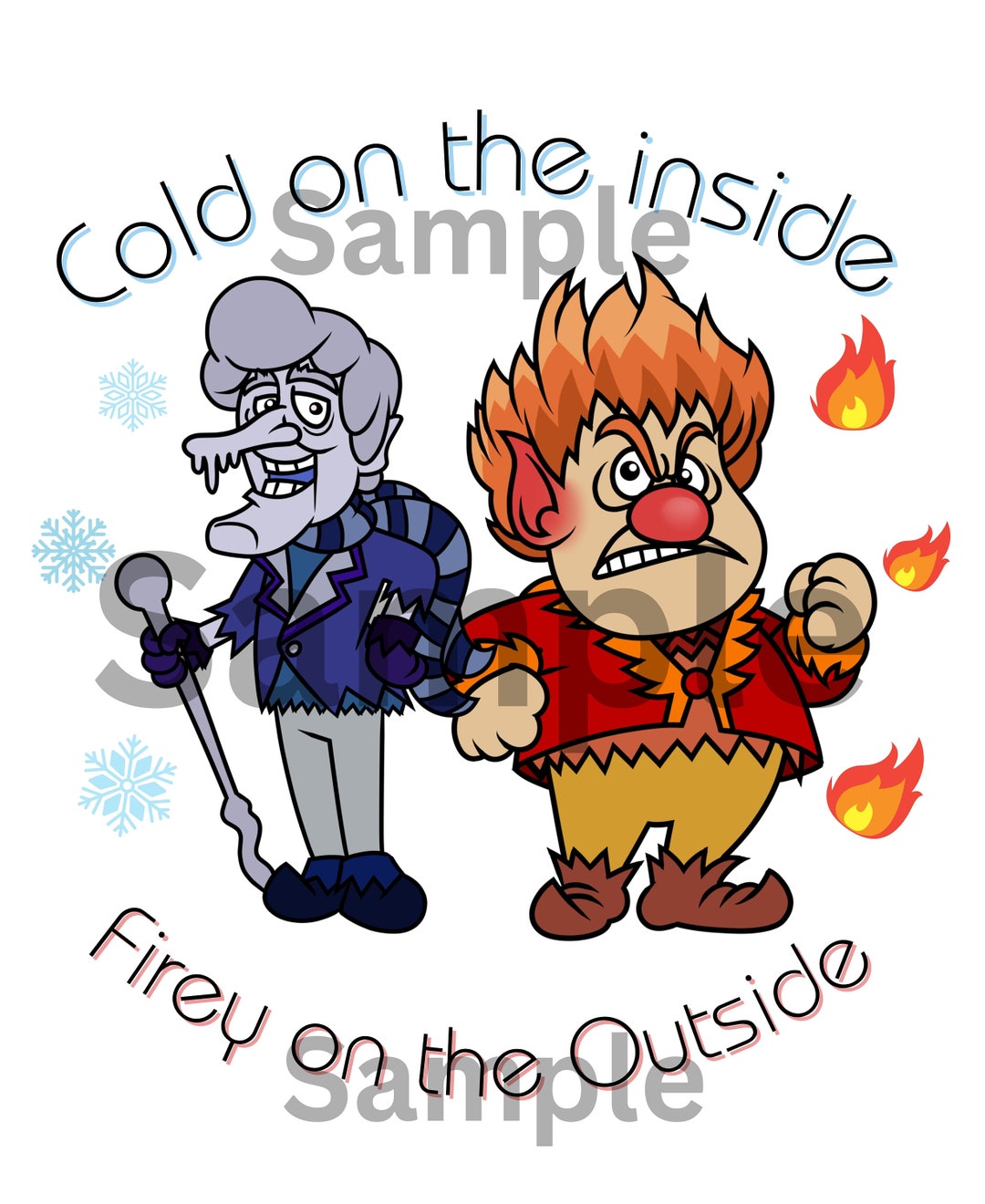 Heat Miser/cold Miser/miser Brothers/cold on Inside/firey on Outside ...