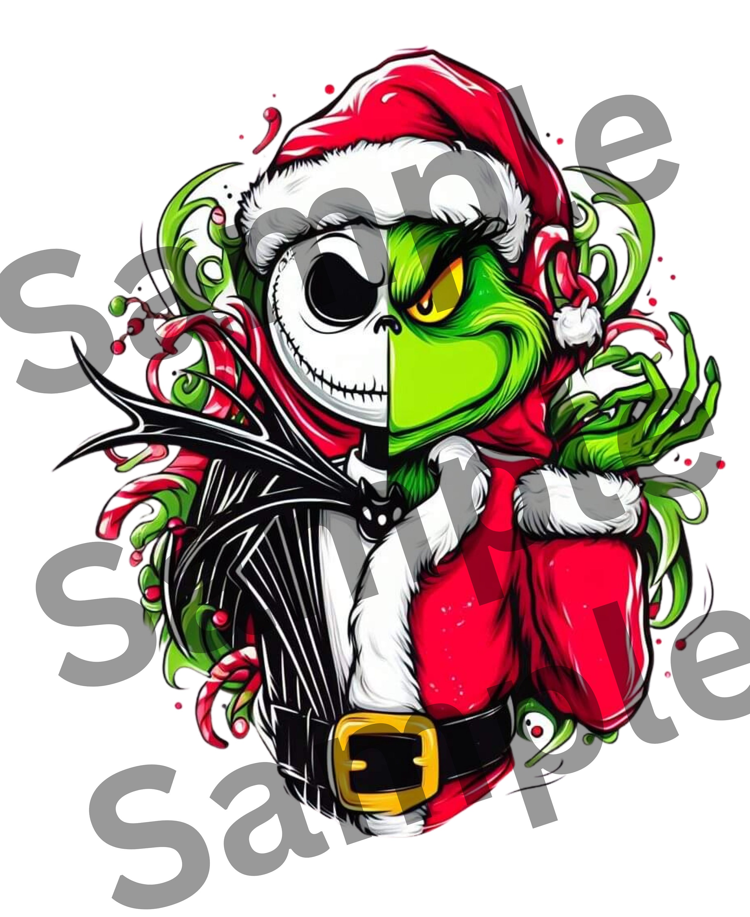 Grinch/jack Skeleton Nightmare Before Christmas Png Digital Download ...