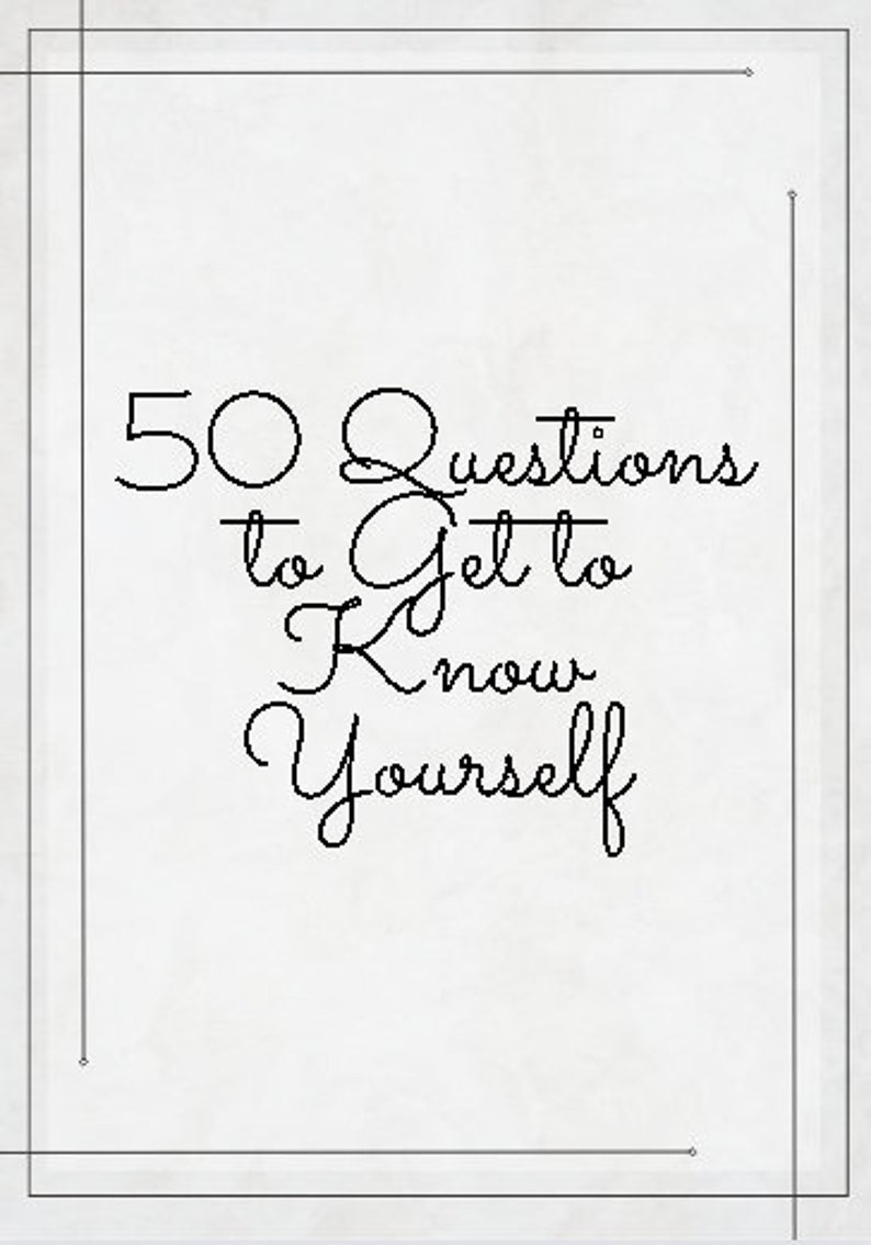 50 Questions to Get to Know Yourself Better - Etsy