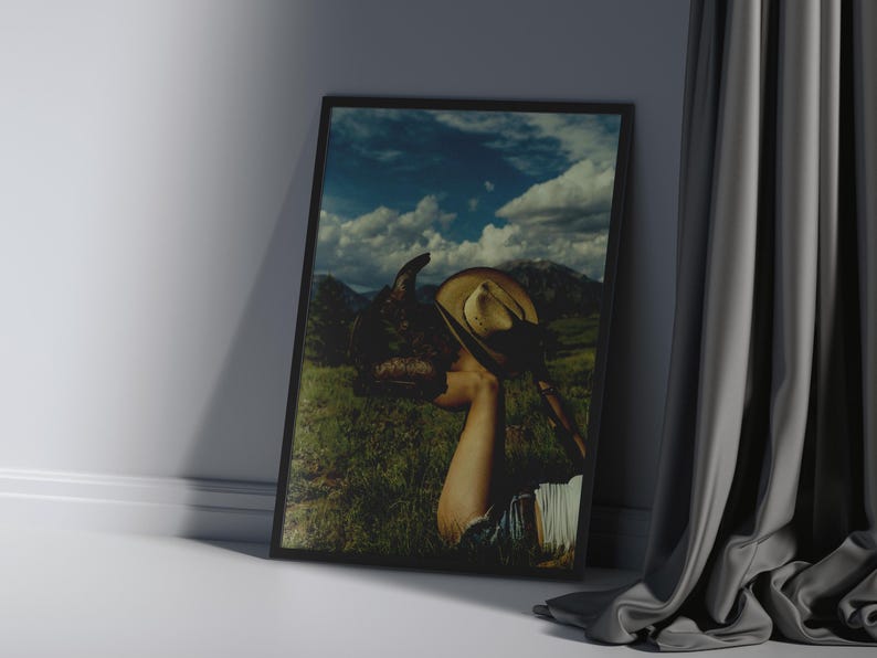 Pôster de Cowboy à Moda Antiga, Pôster de Revista de Moda Vintage, Arte ...