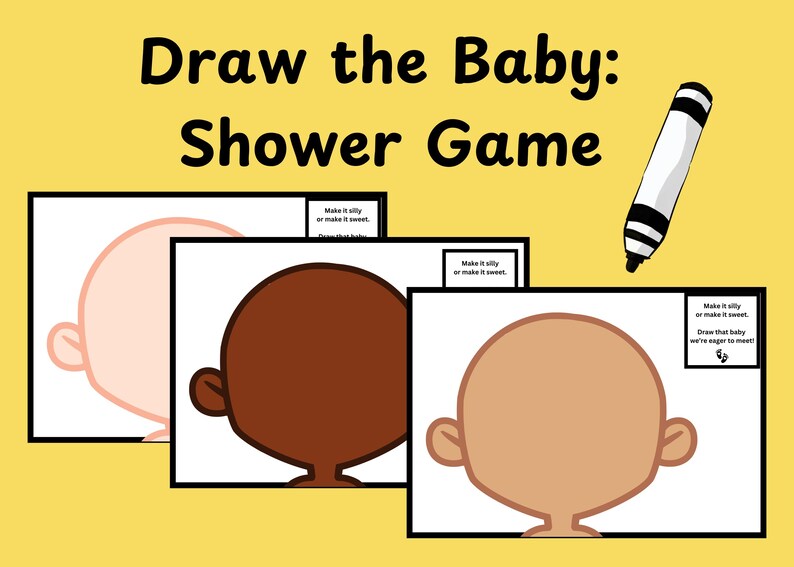 Draw the Baby: Shower Game - Etsy