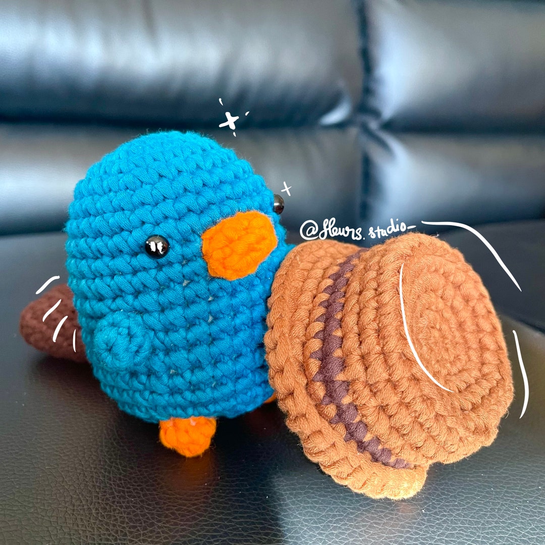 Perry the Platypus Crochet Plush Toy, Handmade Crochet, Handmade Toy ...