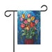 Spring Tulip Stained Glass Garden or House Banner - Floral Tulips for ...