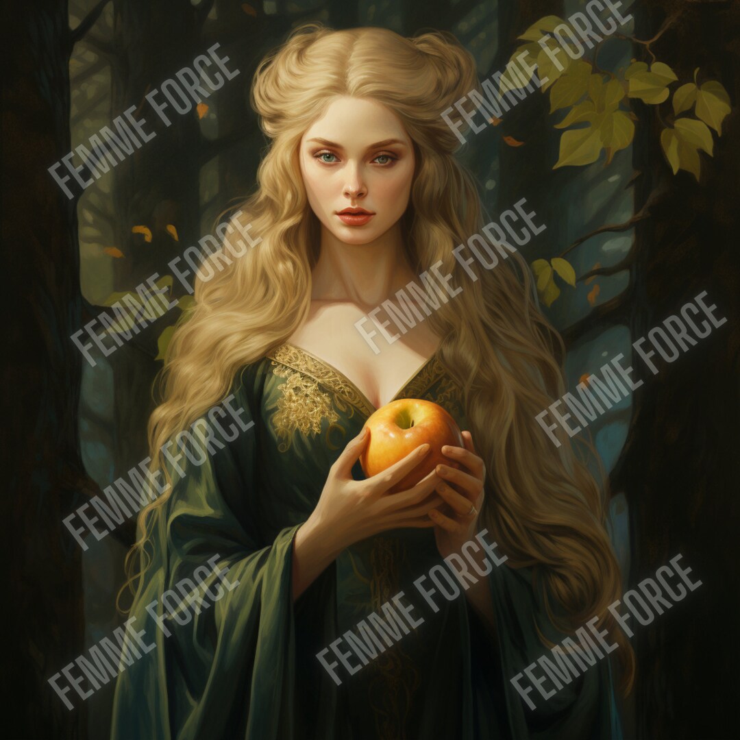 Norse Goddess Idun - Digital Art Print - Keeper of Immortality ...