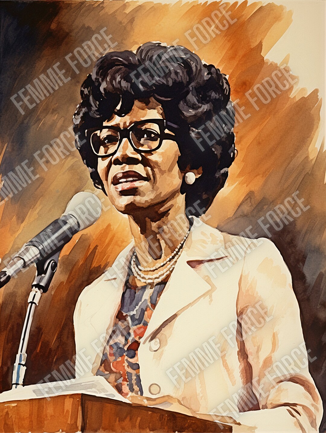Shirley Chisholm - Digital Art Print - Trailblazer for Equality and ...