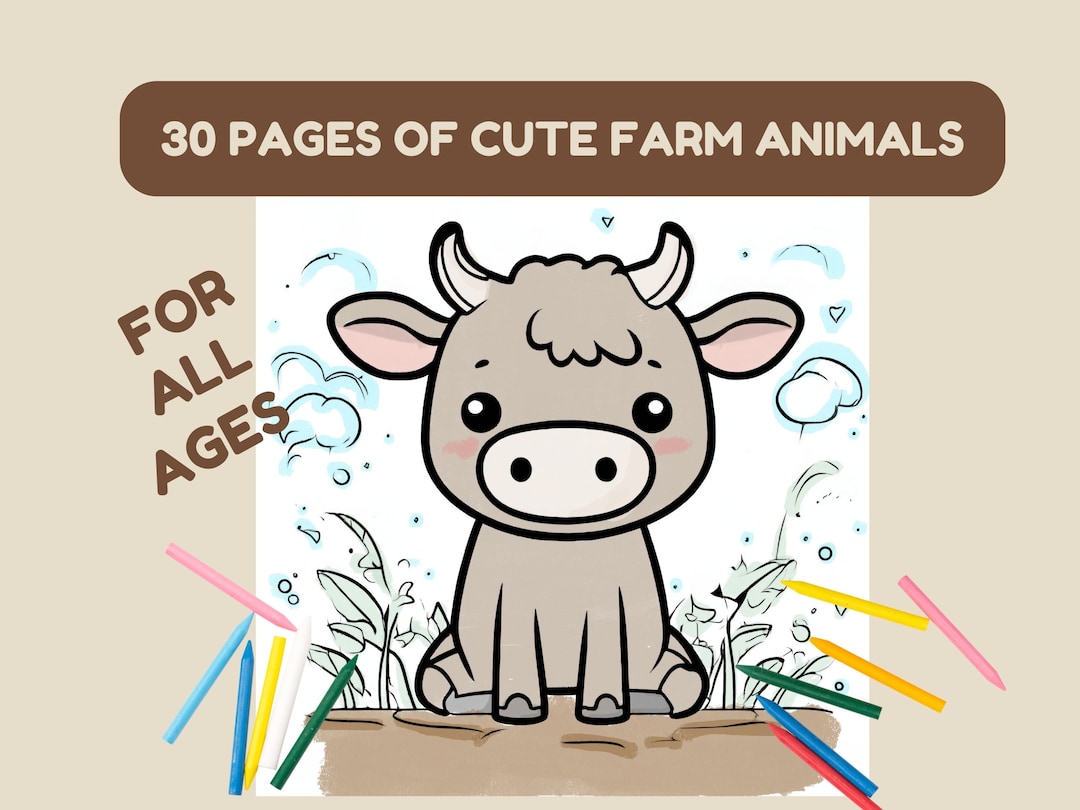 Farmyard Frolics: Printable Coloring Pages | Cute Animals | Relaxing ...