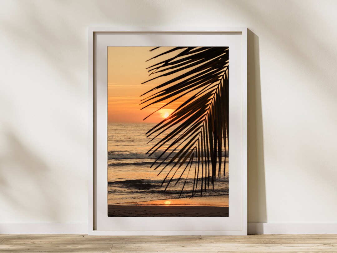 Sunset Wall Art, Digital Beach Poster, Coastal Decor, Beach Fine Art ...