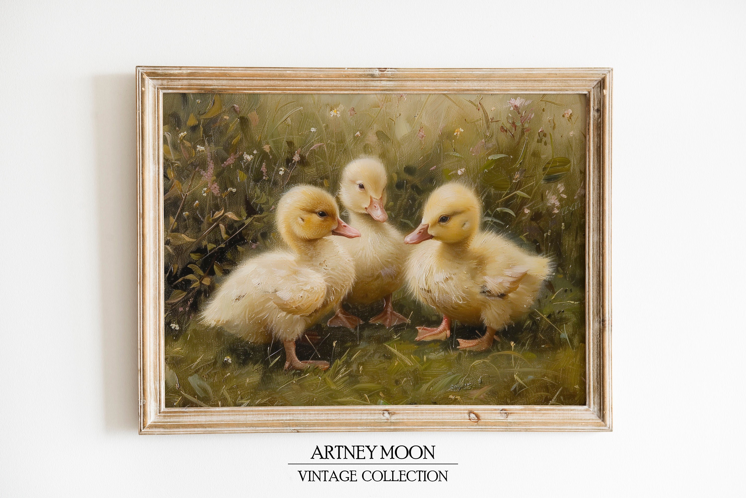 Easter Spring Ducklings Art Print Vintage Wall Decor Cute Ducks ...