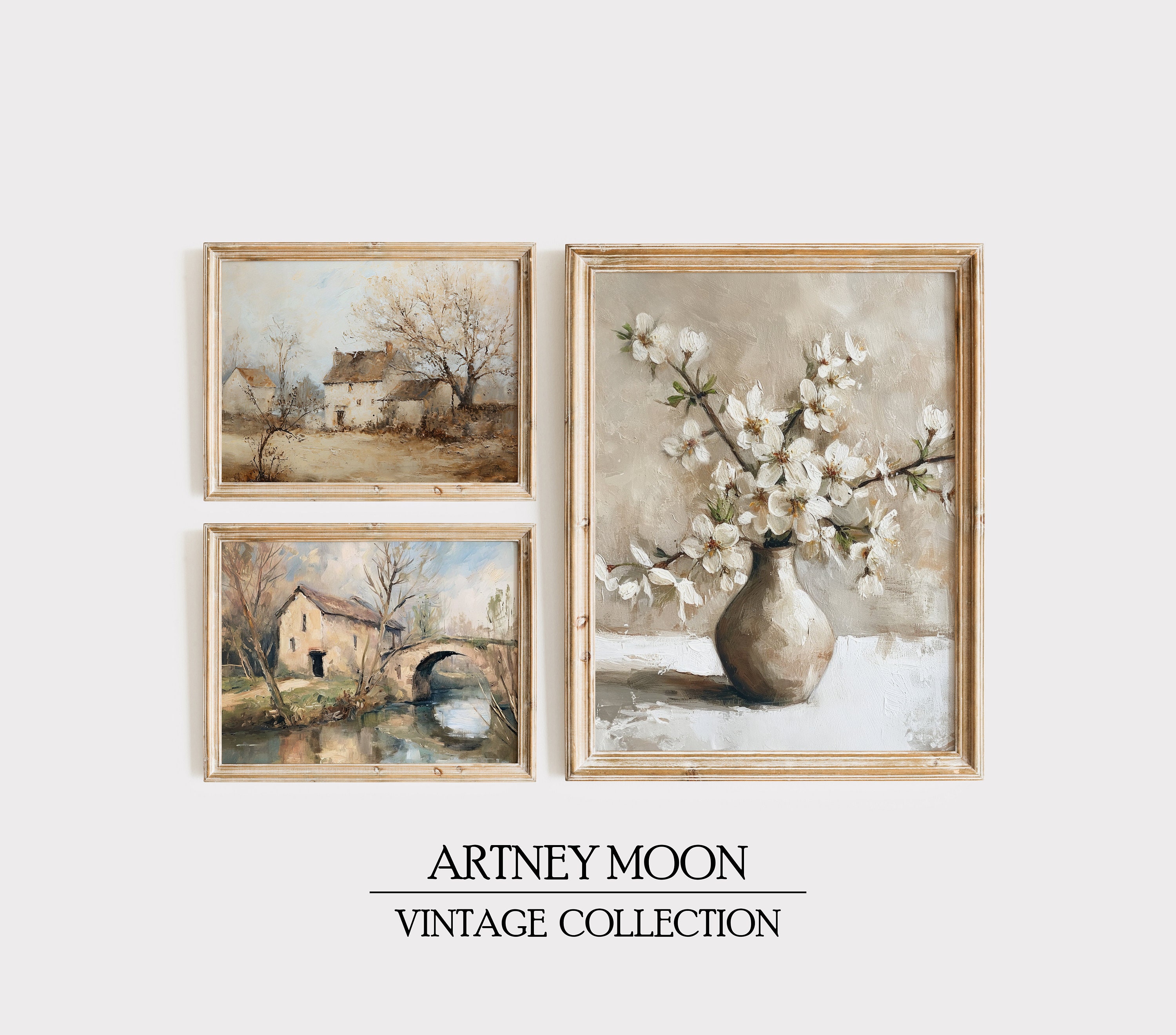 Vintage Gallery Wall Art Set of 10 Rustic French Country Art Prints ...