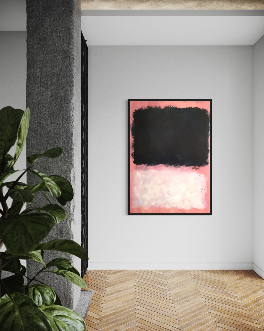 Mark Rothko Pink and Black Mark Rothko Canvas Abstract Art - Etsy