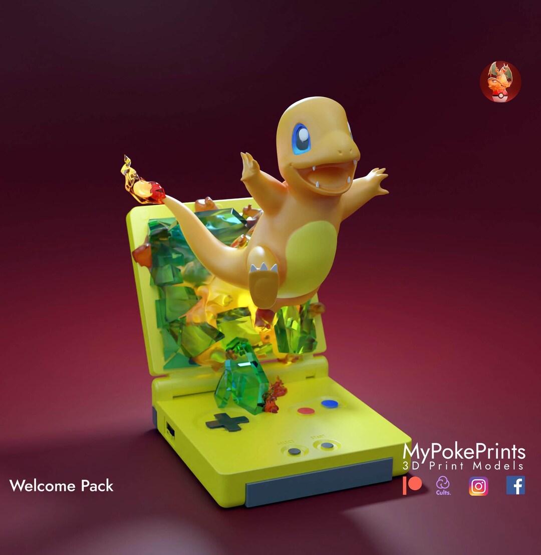 Charmander Gameboy | Detailed 3D Print | Perfect for Display or ...