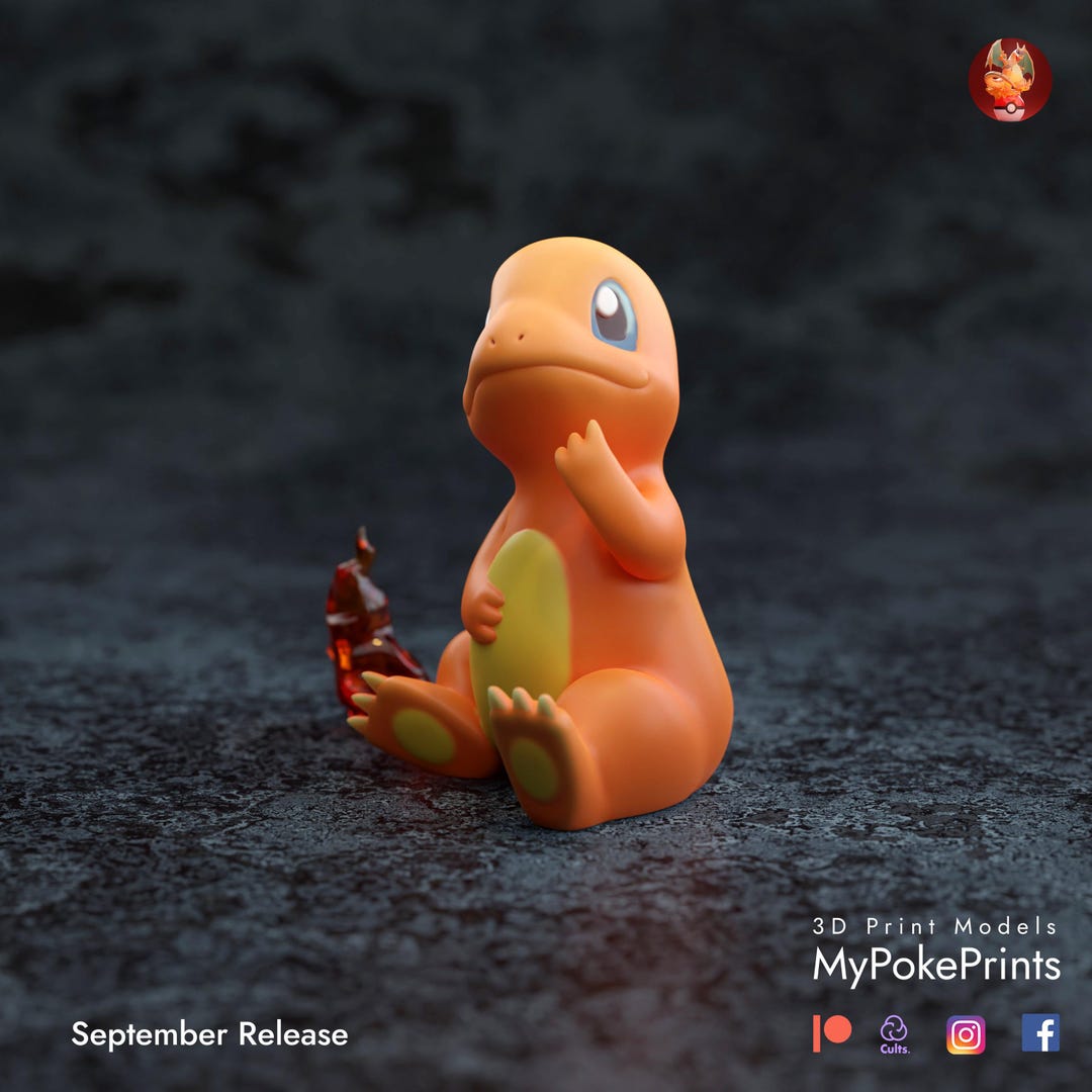 Charmander Model | Detailed 3D Print | Perfect for Display or ...