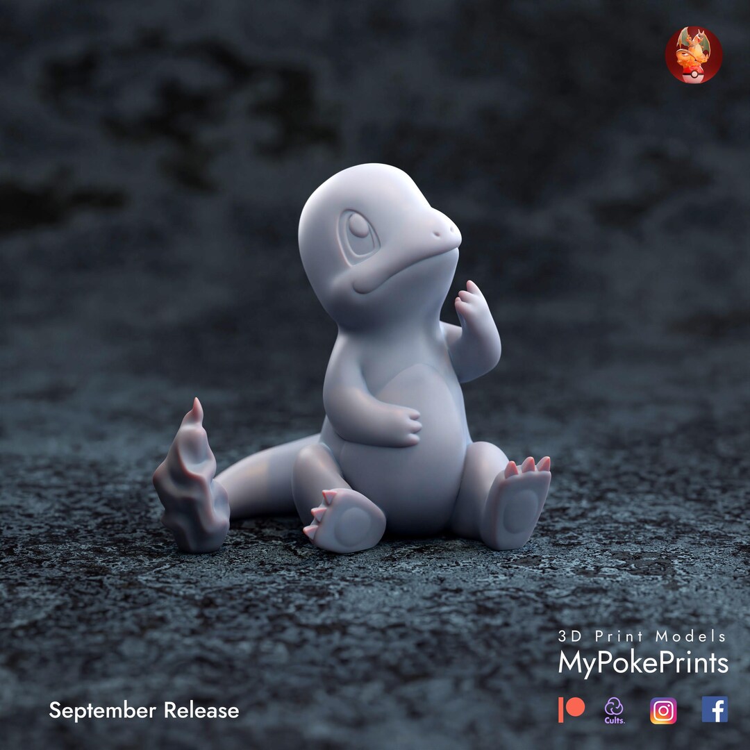 Charmander Model | Detailed 3D Print | Perfect for Display or ...
