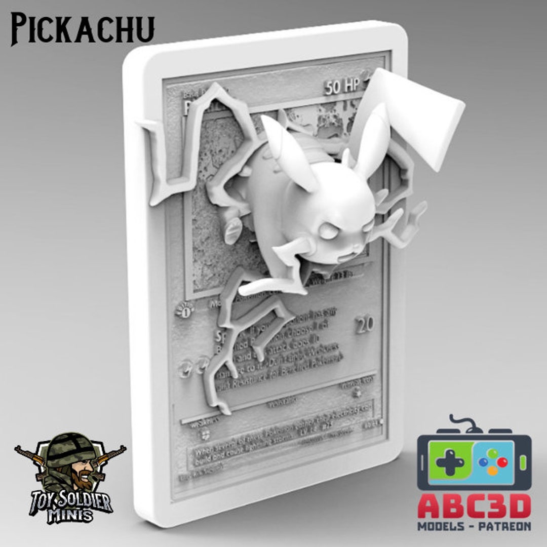 Pikachu 3D Pokemon Card - Etsy