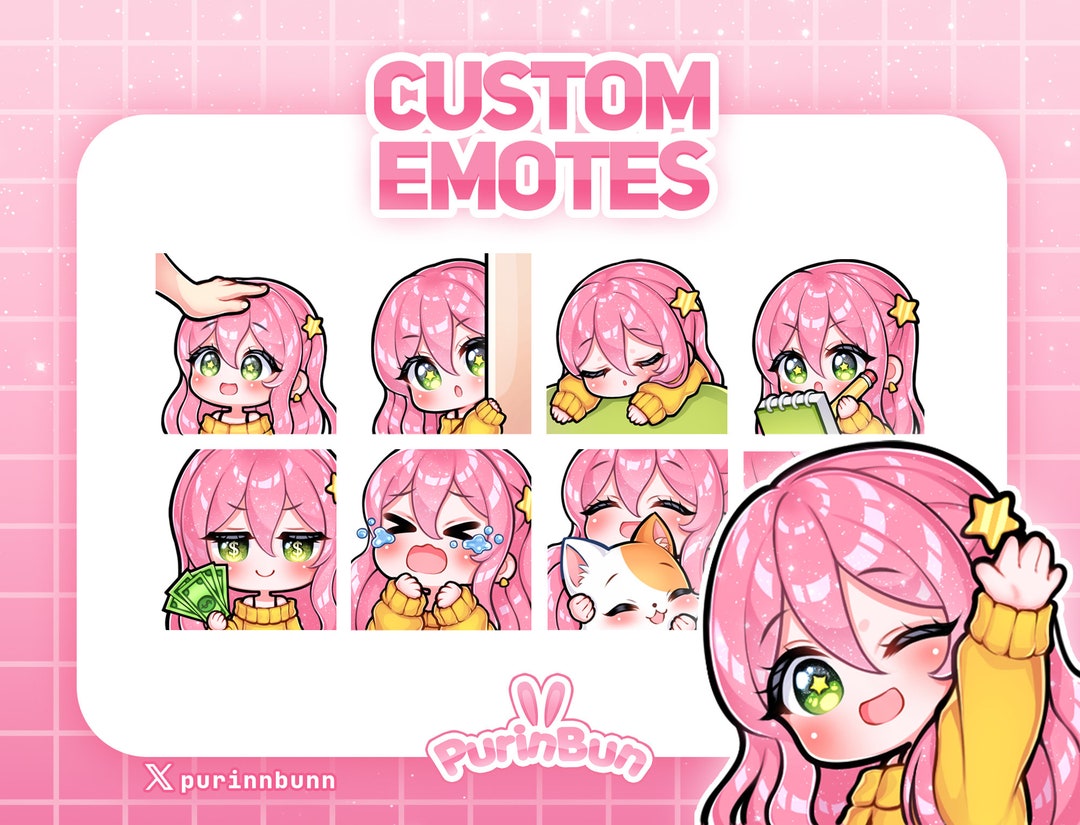 High Quality Custom Anime Emotes for Twitch, Discord and Youtube Custom ...