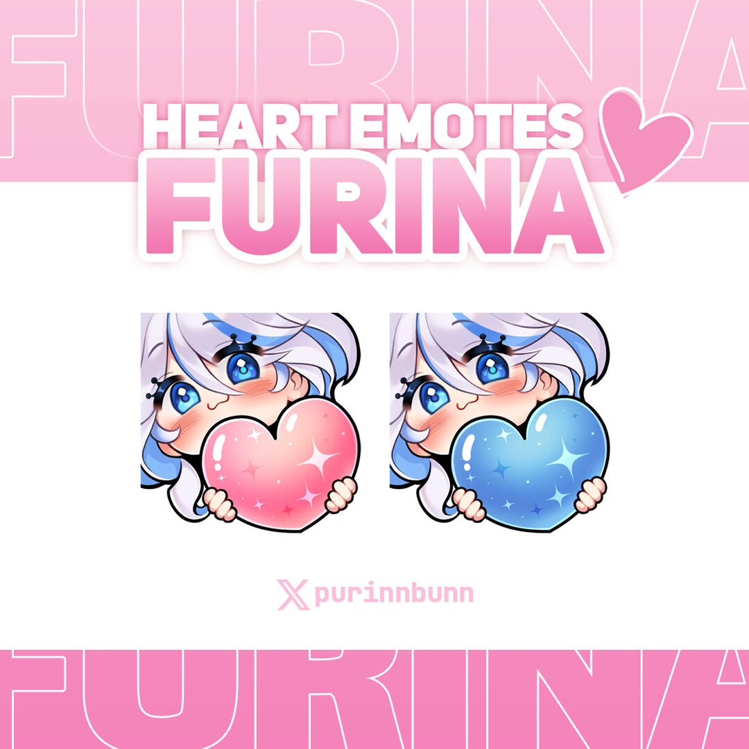 Furina Heart Emotes Furina Love Emotes Genshin Impact Emotes for Twitch ...