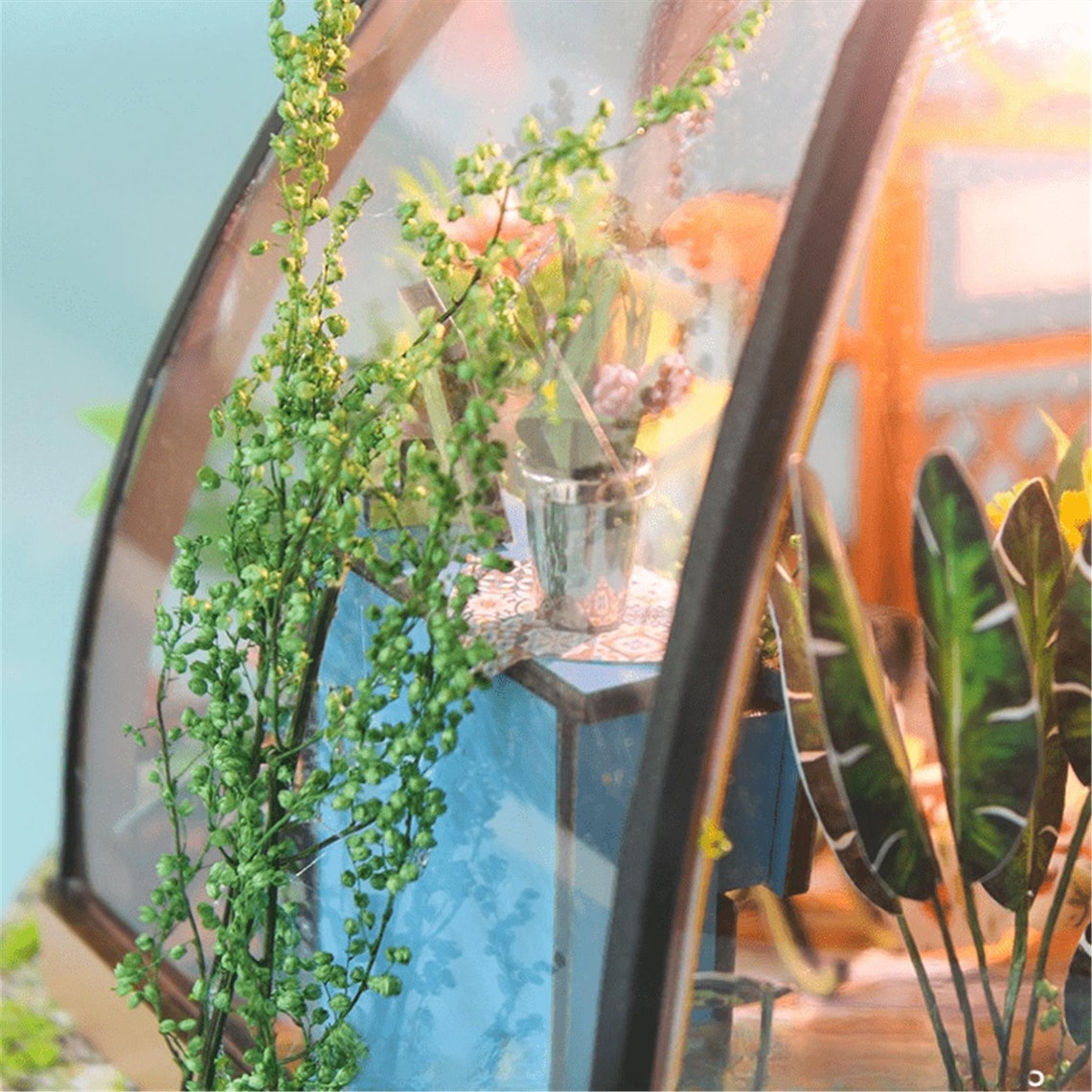 DIY Miniature Dollhouse Kit, Wooden DIY Craft House Kits Green, 3D ...