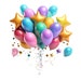 Party Balloon Clipart, Birthday Clipart, Colorful Balloon Clipart ...