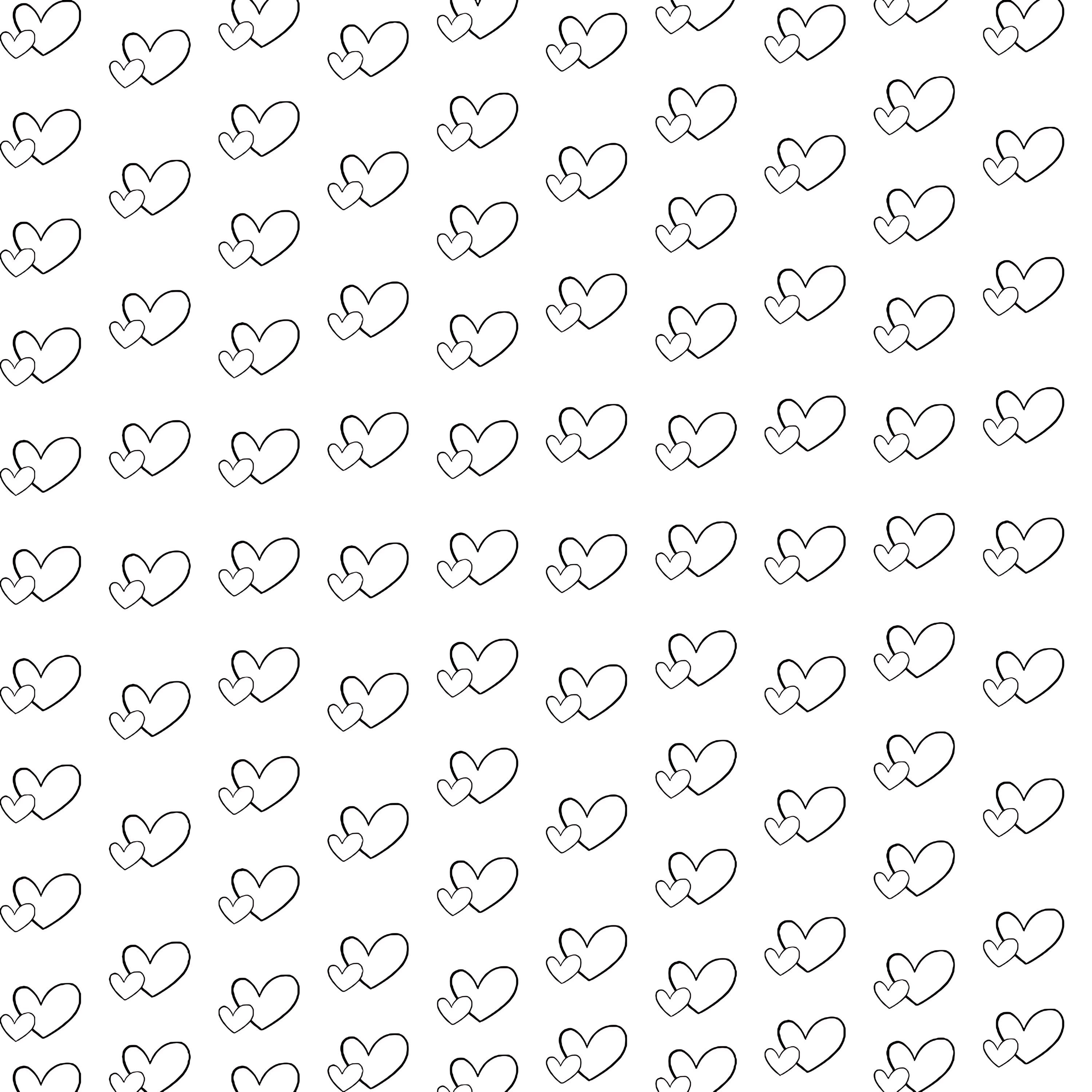 Black and White Doodle Digital Paper, Black and White Seamless Pattern ...