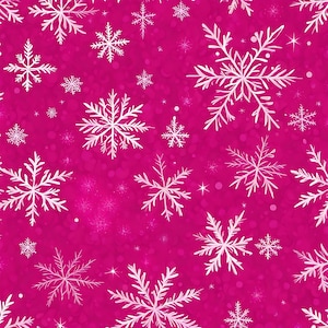 Christmas Digital Paper, Pink Christmas, Snowflake Pattern, Christmas ...