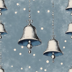 Christmas Digital Paper, Blue Christmas, Snowflake Wallpaper, Antique ...