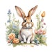 Cute Watercolor Rabbits - Digital Download - Bunny Digital Paper Craft ...