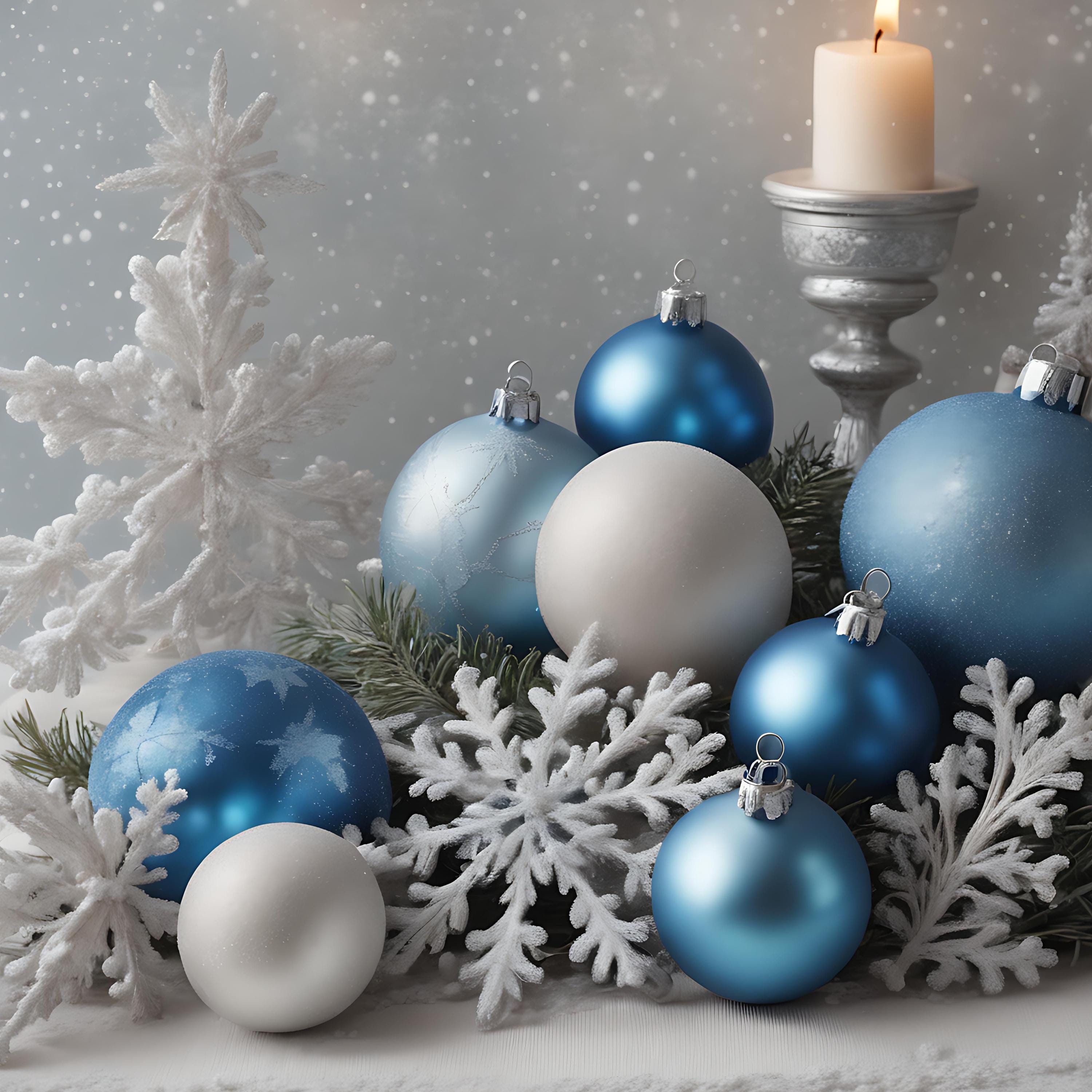 Christmas Digital Paper, Blue Christmas, Snowflake Wallpaper, Antique ...