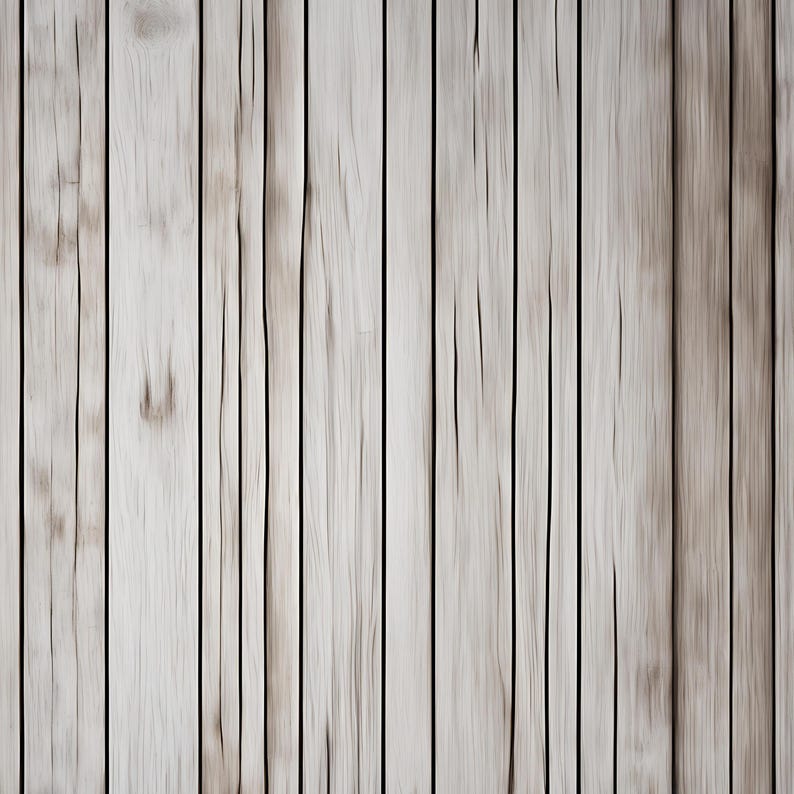 White Wood Digital Paper, White Wood Texture, Seamless Wooden Planks ...