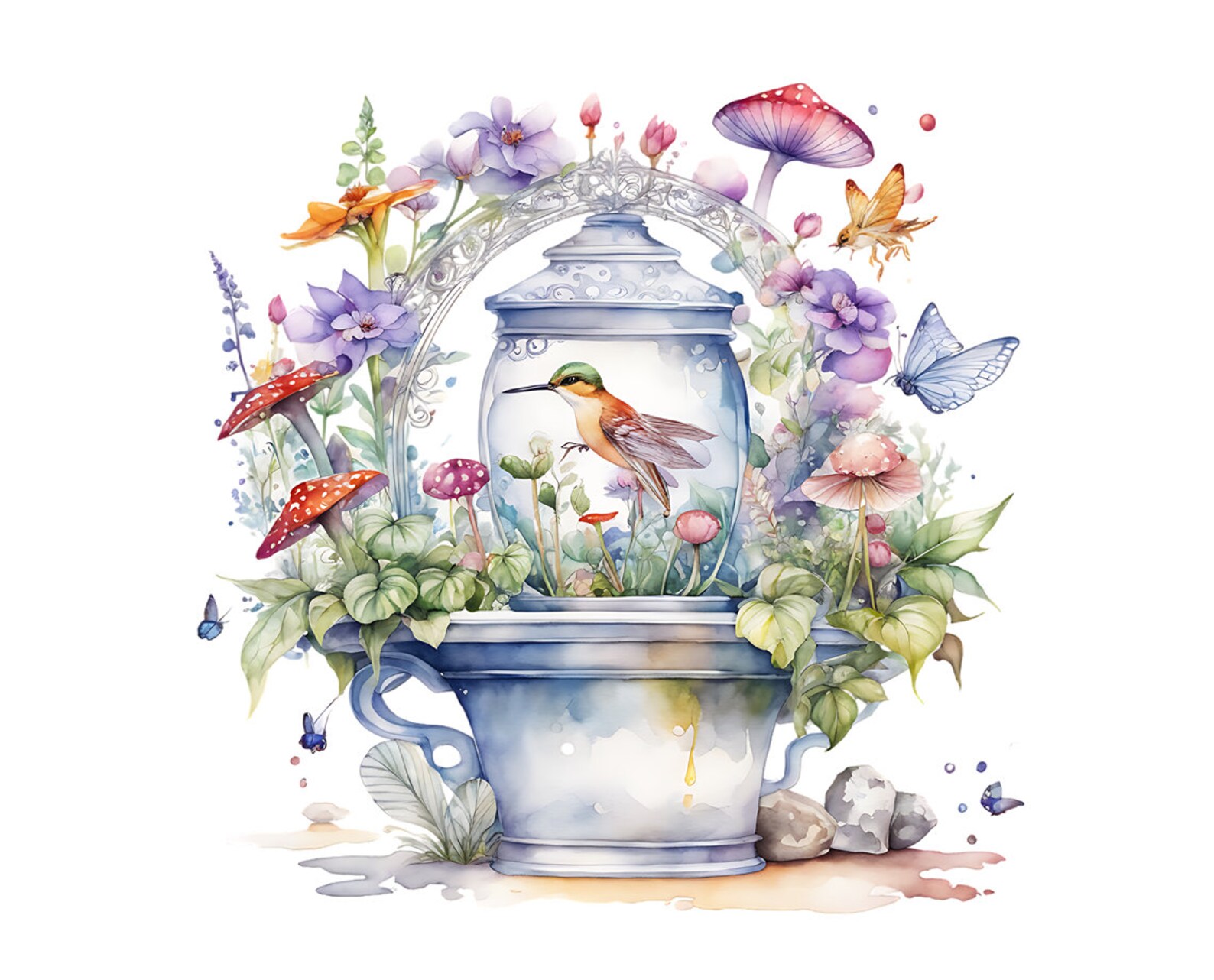 Garden Fairy Clipart Spring Garden Fairy Clipart 13 Pngs, Watercolor ...